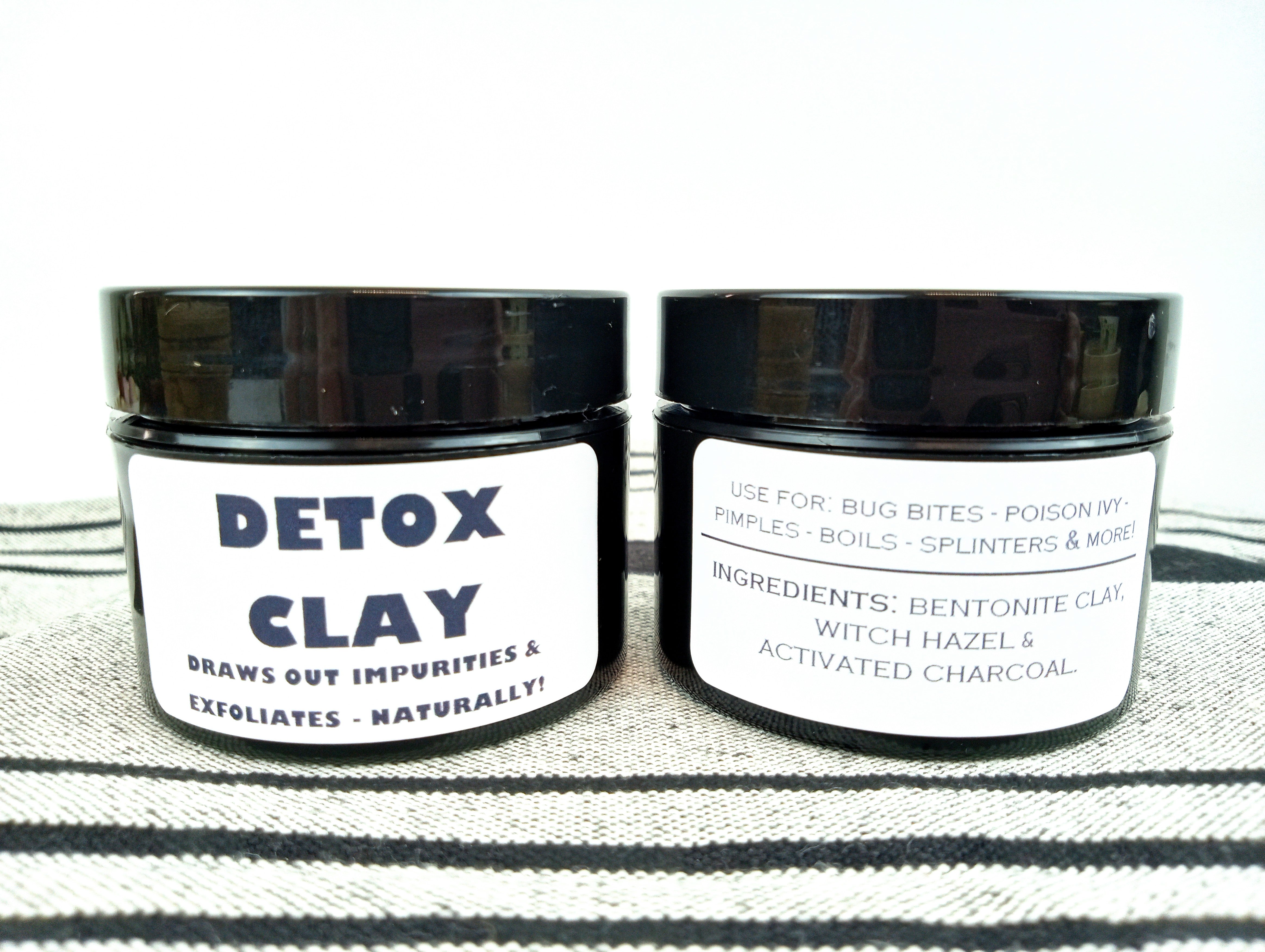 DETOX CLAY - BENTONITE CLAY WITH WITCH HAZEL - FOR: BUG BITES - POISON ...