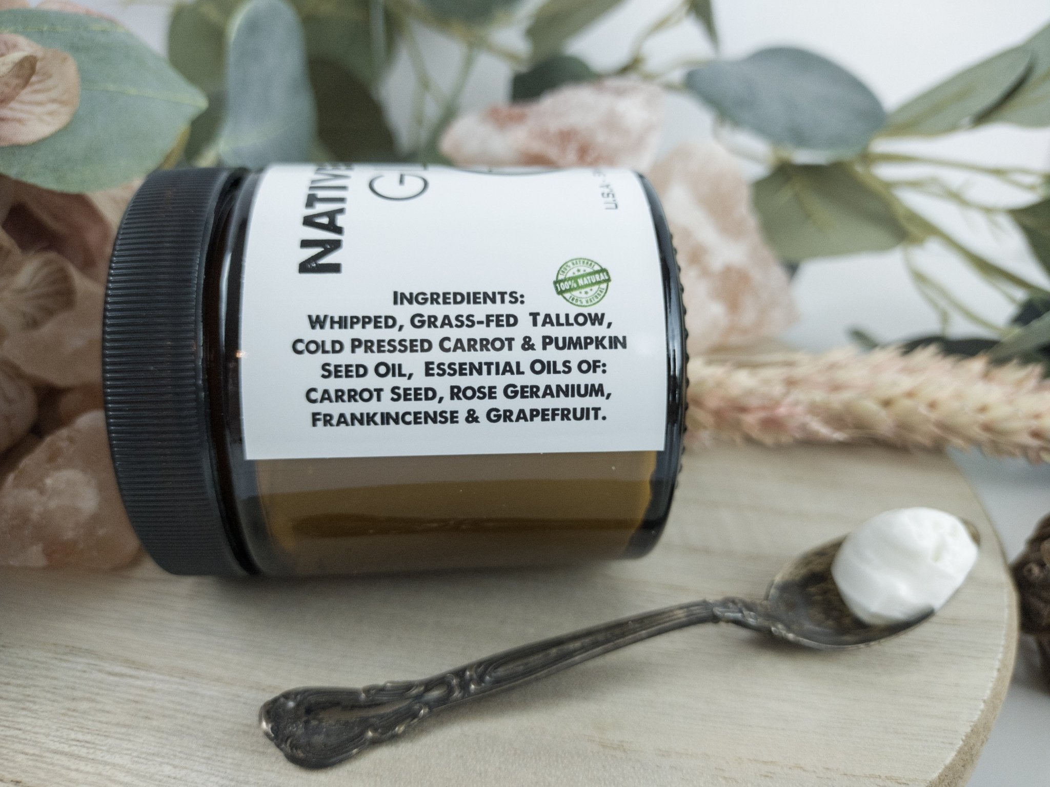 Tallow Face Cream | Grass-fed Organic Tallow | TWELVE28CO | Glow Cream